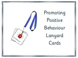 Promoting Positive Behaviour Lanyard Cards | Teaching Resources