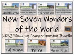 New Seven Wonders of the World - Reading Comprehension Activity Bundle ...