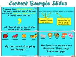 Commas for Lists | Teaching Resources