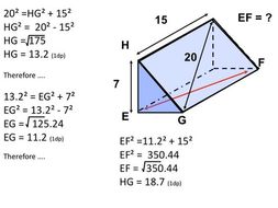 3D Pythagoras Lesson | Teaching Resources