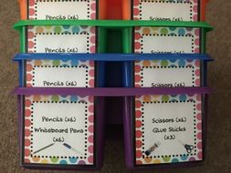 Editable 'Rainbow Pop' Table Caddy Lables | Teaching Resources