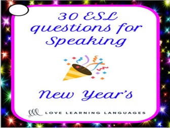 ESL - ELL Christmas, Winter and New Year's Speaking Games and ...