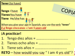 Cuántos anos tienes | Teaching Resources