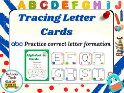 Tracing Letters Cards | Teaching Resources