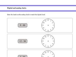 Telling the time - Digital and analog clocks for Year 1 and Year 2 ...