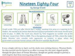 1984 by George Orwell Comprehension KS2 | Teaching Resources