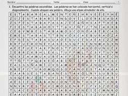 Past Simple with Verbs Estar and Ser Spanish Word Search Worksheet ...