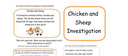 Chicken and Sheep Investigation | Teaching Resources