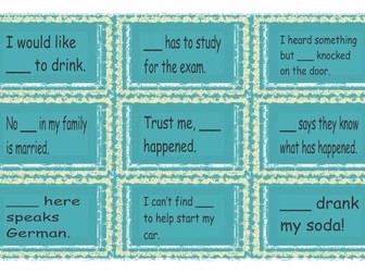 Indefinite Pronouns 6 English Legal Text Game Bundle | Teaching Resources