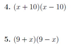Expanding expressions: difference of two squares worksheet (with ...