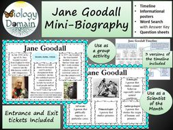 Jane Goodall Mini-Biography with posters, timeline, and more ...