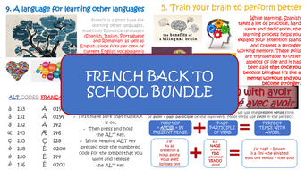 FRENCH Start of Term Display and Intro Lesson Bundle | Teaching Resources