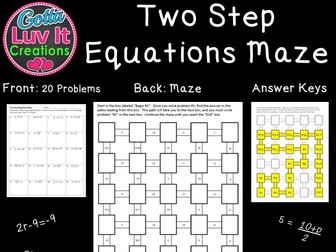 Solving Equations Maze Bundle - 6 Mazes | Teaching Resources