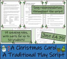 KS2 / KS3 Drama - A Christmas Carol - A Traditional Version Play Script ...