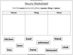 Nouns - Year 1 | Teaching Resources