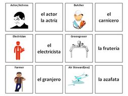 Jobs: Spanish Vocabulary Card Sort | Teaching Resources