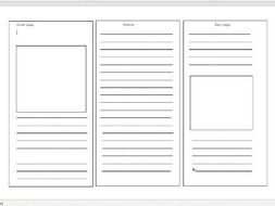 Blank Leaflet Template - Literacy - Year 3/4 | Teaching Resources