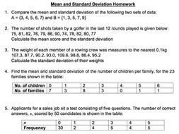 Standard Deviation & Outliers | Teaching Resources