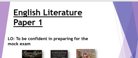 AQA English Literature Paper 1 Exam questions and revision | Teaching ...