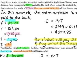 Simple Interest - questions & solutions | Teaching Resources