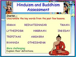 Hinduism and Buddhism Assessment | Teaching Resources
