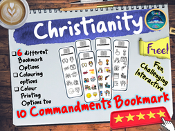 10 Commandments Bookmarks | Teaching Resources
