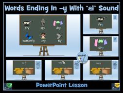 'y' at the end of a word with a long 'i' sound: the /aɪ/ sound ...