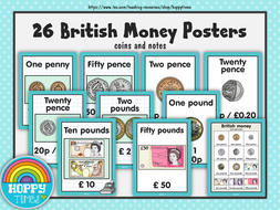 British Money Posters (UK coins, notes) | Teaching Resources
