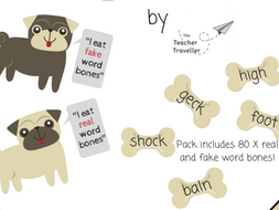Pseudo Word Dog Bones Activity (Phonics for EYFS and KS1) | Teaching ...