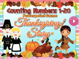Counting Numbers 1-20 Interactive Powerpoint Game - Thanksgiving Bundle ...