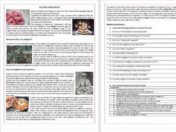 The history of the doughnut - Reading Comprehension and Vocabulary ...