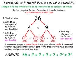 FACTOR TREES / PRIME FACTOR TREES - 2 PowerPoints (Lesson intro ...