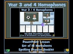 Homophones: Year 3 and 4 by Krazikas | Teaching Resources